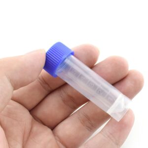 aifeier et,5ml graduated plastic tube vial small test sample bottle container with screw cap - 50pcs