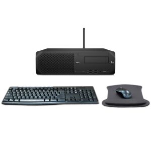 hp z2 g5 sff workstation pc bundle with core i7-10700 8 core 2.9ghz, 16gb 2933mhz ram, 512gb nvme ssd, win 10, quadro p1000, t2u plus wifi, mk270 keyboard and gel pad