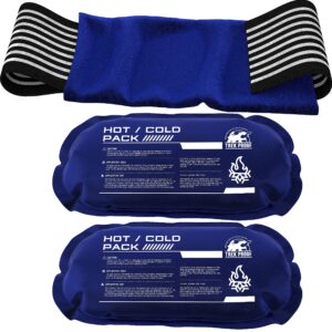 ice pack (3-piece set) – reusable hot and cold therapy gel wrap support injury recovery, alleviate joint and muscle pain – rotator cuff, knees, back & more (3 piece set - large)