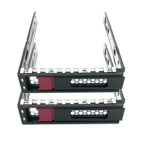 aihg 2pcs 3.5" lff sas sata drive tray caddy 774026-001 for hp proliant ml350 ml110 dl325 g10 gen10