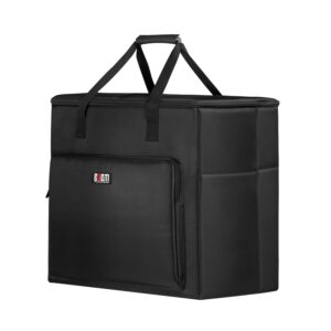 bubm desktop gaming computer tower pc carrying case travel storage bag for tower case, monitor(up to 27 inch), keyboard and mouse-black