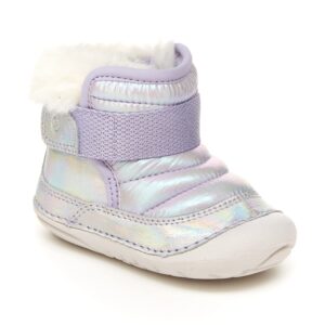 stride rite baby girls soft motion channing first walker shoe, iridescent, 3.5 wide infant