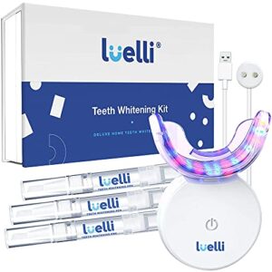 teeth whitening kit for stains remove: pro whiten gel with uv led light for sensitive teeth in fast 10 mins at home (mint)