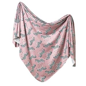 copper pearl large premium knit baby swaddle receiving blanket zella