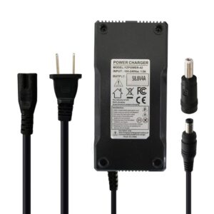 abakoo 58.8v 4a fast battery charger for 48v (51.8v 52v) 14s lithium battery pack with dc 5.5x2.1mm / 5.5x2.5mm plug