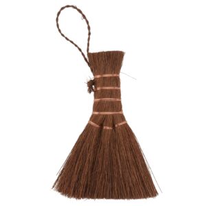 yarnow palm broom mini natural whisk broom desk cleaning brush computer keyboard broom tea cup duster for home, brown, 14x8cm, (xeua519011vba17273dof8h4)