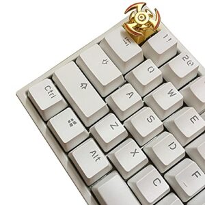 benemate rotatable metal keycap, creative keycap for custom cherry mx gaming mechanical keyboard, 1u esc keycap, gold