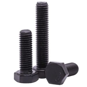 m12-1.75 x 40mm hex bolts, 12.9 grade alloy steel, black oxide finish, full thread, coarse thread unc, hexagon head bolts 10 pcs