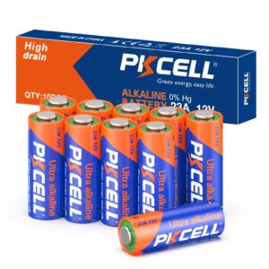 pkcell a23 23a 12v alkaline battery 12v specialty 23ae battery(10 count)