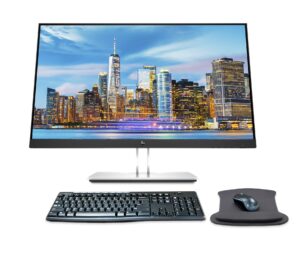 hp elitedisplay e24 g4 24 inch 1920 x 1080 full hd ips led-backlit lcd monitor bundle with hdmi, vga, displayport, gel mouse pad, and mk270 wireless keyboard and mouse combo