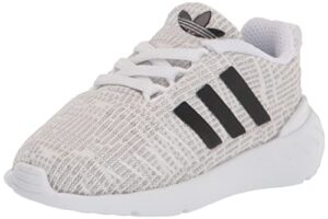 adidas baby swift run 22 sneaker, white/core black/grey, 5 us unisex infant