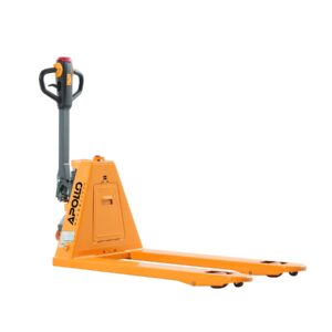 apollo electric pallet jack truck lithium battery 3300lbs capacity 48" length x 27" width fork size for material handling