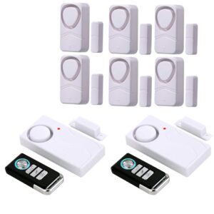 hendun bundle of door windows alarms for home security 2 sets with remote and 6 sets without remote