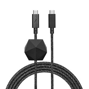 native union type-c desk cable – usb-c to usb-c 8ft ultra-strong non-slip charging cable with anchor weight compatible with iphone 16, macbook pro 14" m3, air 13"/15", surface go 3 (cosmos)