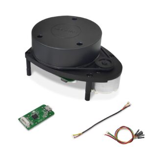 slamtec rplidar a1m8-r6 with mx1.25 to 2.54 dupont wire kit, 2d lidar sensor 360 degree scanning radius, for bstacle avoidance and navigation of robots