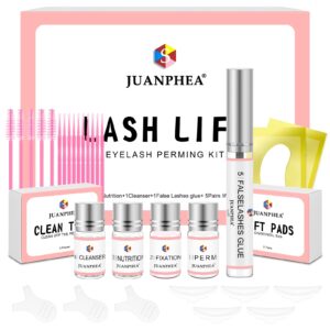 lash lift kit eyelash perm kit,professional eyelash perming kit,suitable for salon at home,including eye shields,pads and accessories(glue upgraded version)