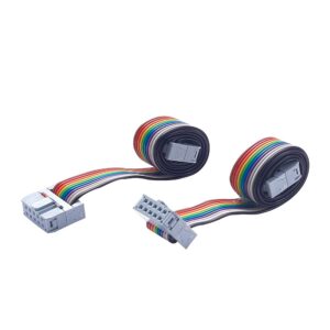 heyiarbeit 2pcs idc rainbow wire flat ribbon cable 10 pin 30cm length 2.54mm pitch