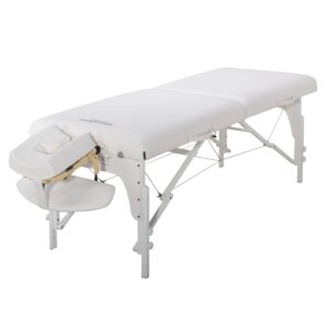 master massage 31" montclair pro portable massage table package, memory foam cushioning, reiki panels, shiatsu cable release- tattoo table, spa bed, facial bed