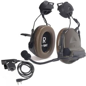 【z-tac official store】 ztactical zcomta ii tacticalheadset (z041-fg) + rotatable adapter for fast (z147)+ u94 zptt kenwoo push-to-talk（z113-ken） noisecanceling sound collection g:1 nonmilspec od