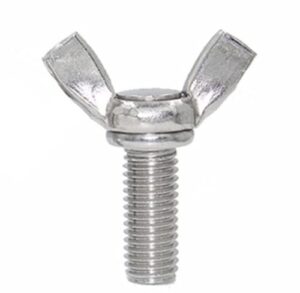 m5 x 0.8-pitch wing bolt, 12mm length carbon steel butterfly screw wing bolt machine fastener (10pcs)