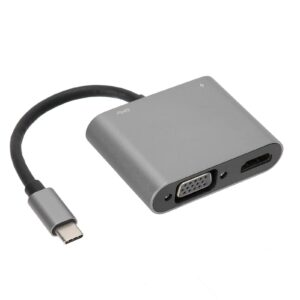 shipenophy type-c hub stable operation 4-in-1 usb 3.0/3.1 specifications silver durable type‑c adapter for pc laptop computer