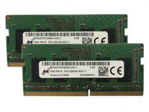 micron 8gb kit(2 x 4gb) ddr4 3200mhz pc4-25600 1.2v 1r x 16 sodimm laptop ram memory module mta4atf51264hz-3g2j1,oem package