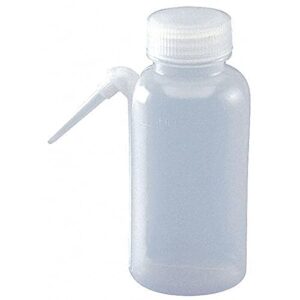 wash bottle, integrated spout, 4 oz, clear