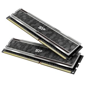 silicon power value gaming ddr4 ram 32gb (2x16gb) 3200mhz (pc4 25600) 288-pin cl16 1.35v udimm desktop memory module with heatsink grey sp032gxlzu320bdaj7