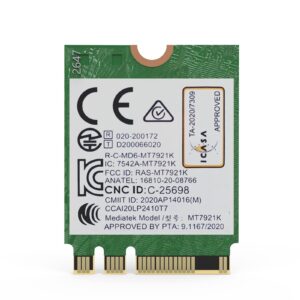 wavlink ax3000 6 m.2 wifi card,bluetooth 5.2 ngff adapter, dual-band (2.4/5ghz) m2 wireless network card adapter with ofdma, mu-mimo, wpa3, ultra-low latency, supports windows 11, 10 (64bit)