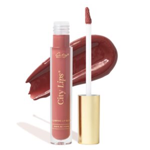 city beauty city lips plumping lip gloss - high-shine gloss for fuller, younger-looking lips | hydrating & smoothing lip treatment hyaluronic acid