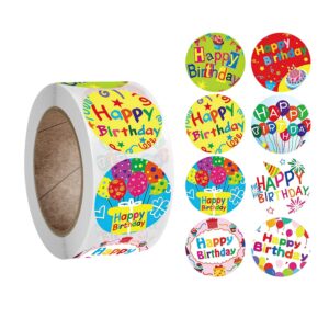 pink forest happy birthday stickers ,celebrate birthday pattern round decorative sealing stickers labels for adults kids birthday party home classroom decorations