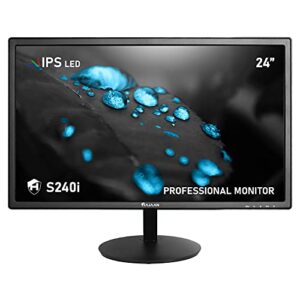 hajaan s240i 24 inch flat screen full hd widescreen ips led monitor (hdmi and vga) 1920x1080 resolution at 75hz 5ms response time