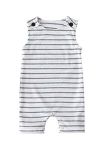 uwback newborn infant baby boy girl romper bodysuit striped outfits coverall sleeveless baby clothes white striped cn100