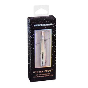 tweezerman winter frost mini slant tweezer with case