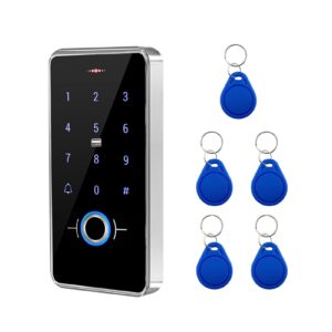 jian boland fingerprint access control keypad, door access control keypad wiegand 26 pin code rfid keypad with 5pcs ic key fobs backlight waterproof ip67