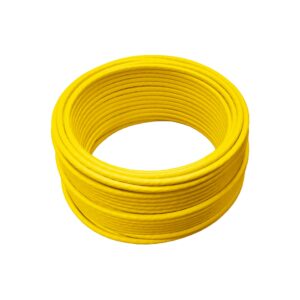 iselek cat 8 ethernet cable s/ftp 22awg solid cable, heavy duty high speed lan network cable, yellow color (termination required) (165 ft (50m))