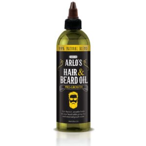 arlo's pro-growth hair and beard oil 8 oz. - hair oil, mustache oil and beard oil growth