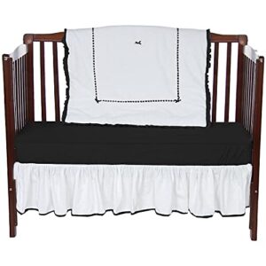 baby doll bedding unique 3piece crib bedding set, black,1230c3-black