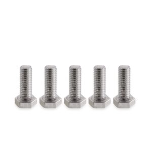 victorshome m8 hex head bolt screw, m8-1.25 x 20mm stainless steel 18-8 304 a2-70 fully threaded hex bolts 5pcs