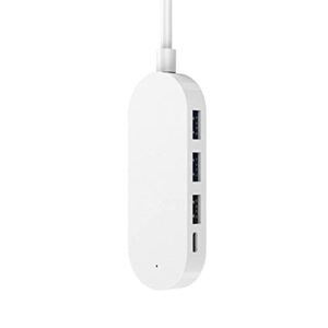 sjydq one for four multi-port hub，type-c to usb3.0 splitter for macbook hub extension usb-c converter (color : white)