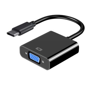 kupoishe usb c to vga adatper for monitor, thunderbolt 3 multi-display video converter cable for macbook pro ipad chromebook surface and more type c laptop tablet android phone