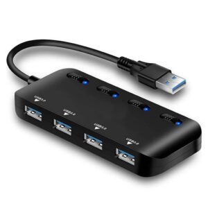 shypt usb3.0 hub，4 port high speed splitter micro usb hub tablet laptop computer notebook