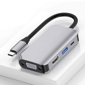 shypt usb hub，type-c docking station type c to hdmi-compatible 4k to vga usb splitter hub