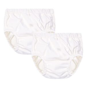 durio reusable swim diapers washable baby swim diaper waterproof unisex infant toddler swimming diapers 6-12 months 02 white & white