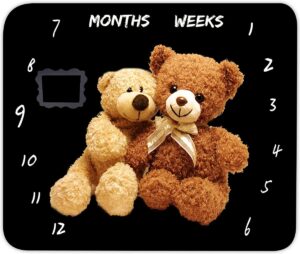 earvo cute bear baby monthly milestone blanket boy or girl baby month blanket black background milestone blanket for newborn to 12 months milestones 47”x40”btxyea51