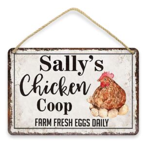 personalized chicken coop metal wooden sign farm fresh eggs daily,custom name farm and home decoration plaque