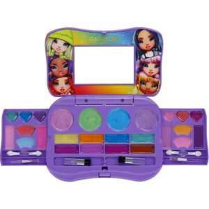 rainbow high - townley girl beauty compact set kit with brushes, 4 eye shadows, 8 lip gloss & 4 shimmer makeup set for kids girls, ages 6+ perfect for parties, sleepovers and makeovers