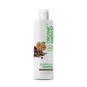 organic harvest everyday shampoo: coffee & walnuts | for dry & frizzy hair | anti-hairfall shampoo for men & women | 100% american certified organic | sulphate and paraben-free - 250ml