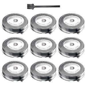 sh30 replacement heads compatible with philips norelco series 3000, 2000, 1000 shavers and s738 click and style, 9 pack