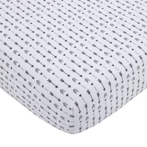 nojo little love little man cave ivory and black arrows nursery fitted crib sheet